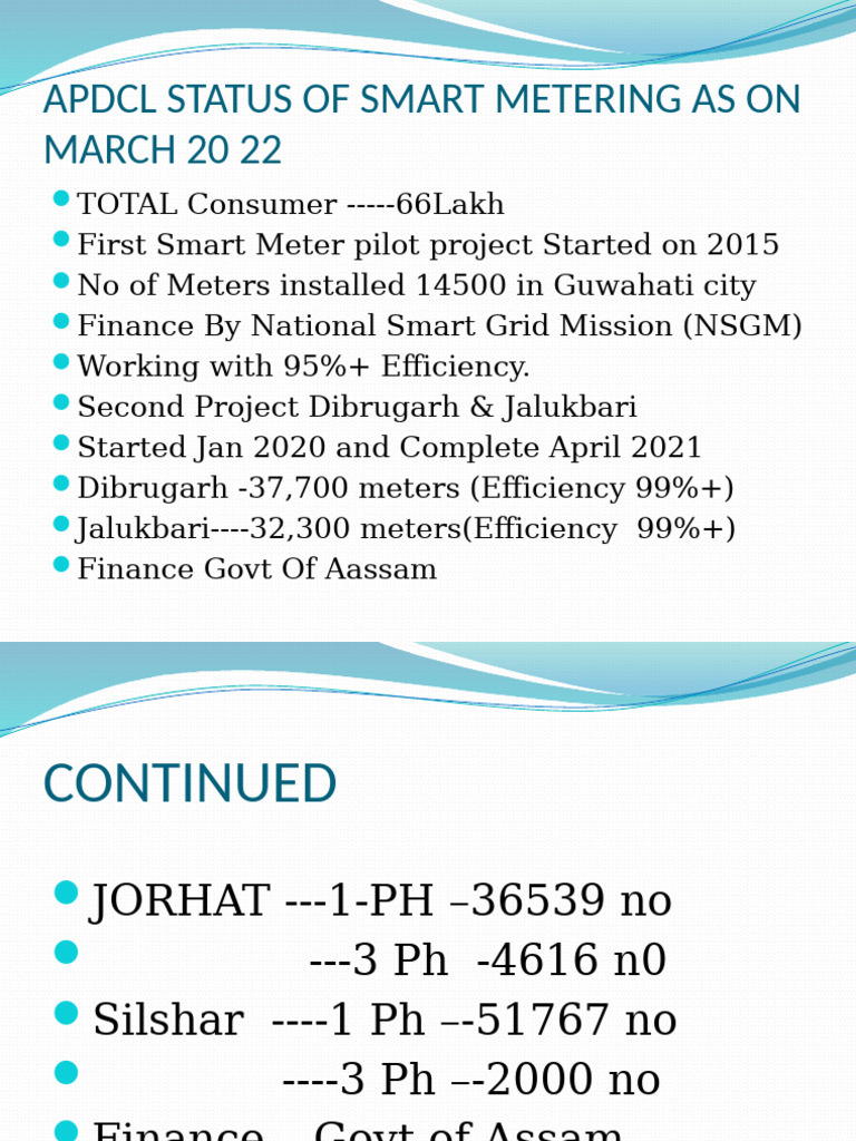 APDCL Smart Metering Status Update | PDF | Smart Grid | Electrical ...