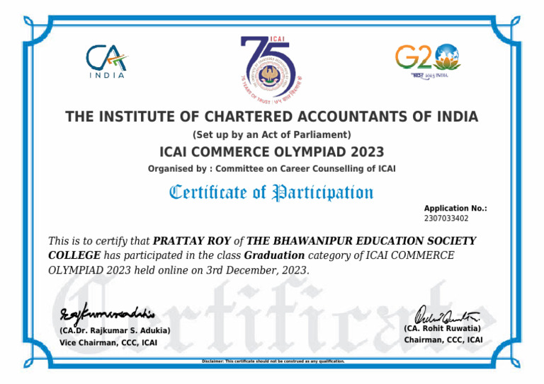 ICAI Commerce Olympiad | PDF