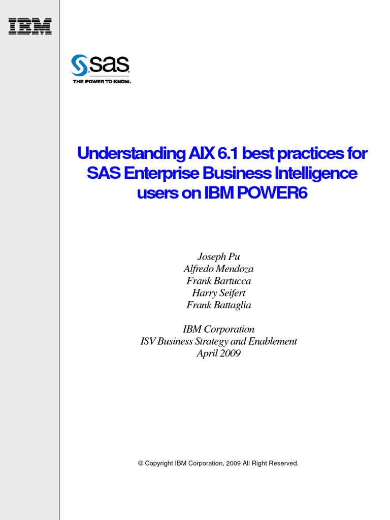 AIX_Practice_for_SAS_eBI_Users_S1b | PDF | File System | Thread (Computing)