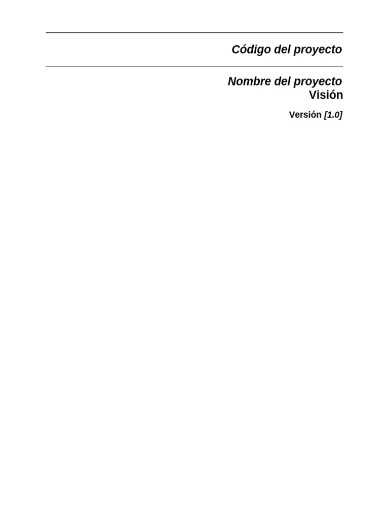 Formato_Documento_Vision_del_proyecto | PDF | Business | Logística
