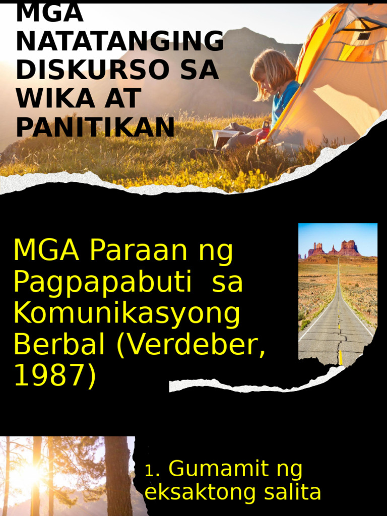 Fil112 Aralin 1 Mga Natatanging Diskurso Sa Wika | PDF