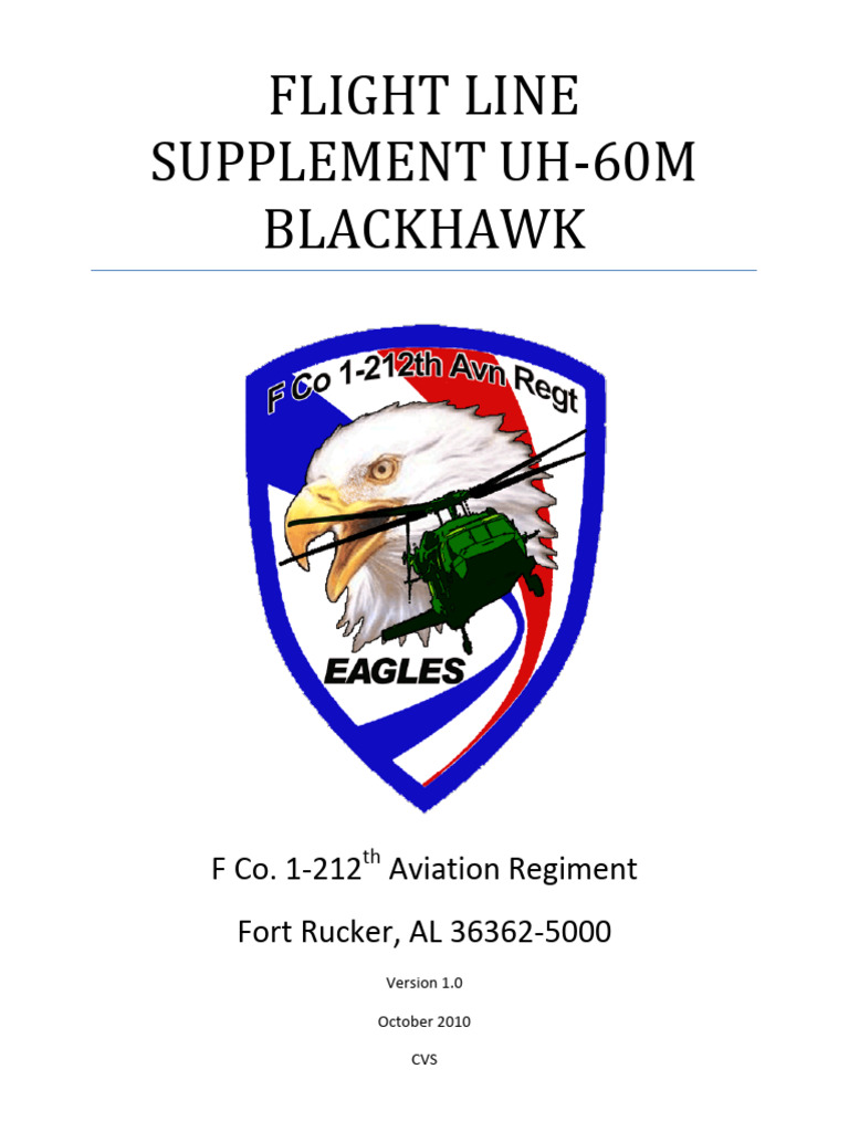 UH-60M Flight Line Supplement Guide | PDF | Flight Control Surfaces ...