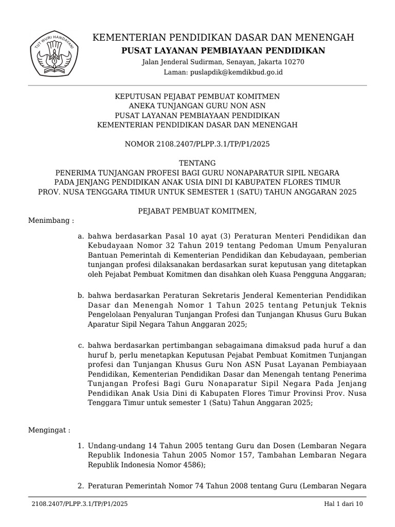 Sk-Tp-Dekon-2108.2407 PLPP.3.1 TP P1 2025 | PDF