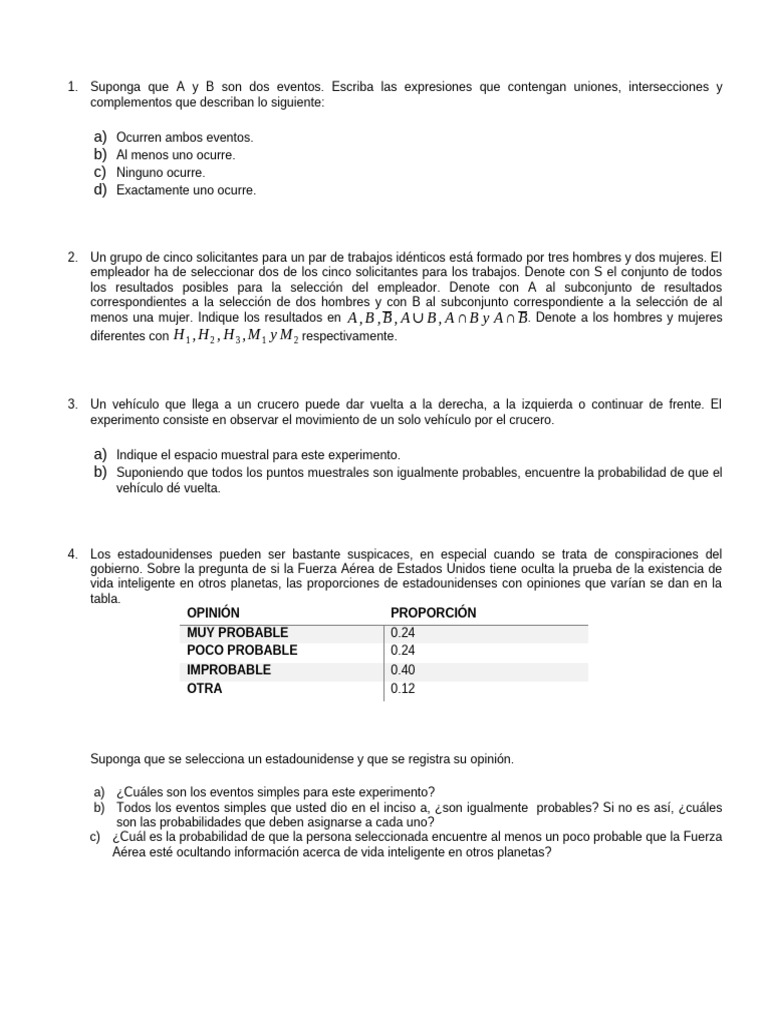 Repaso de conceptos | PDF | Probabilidad