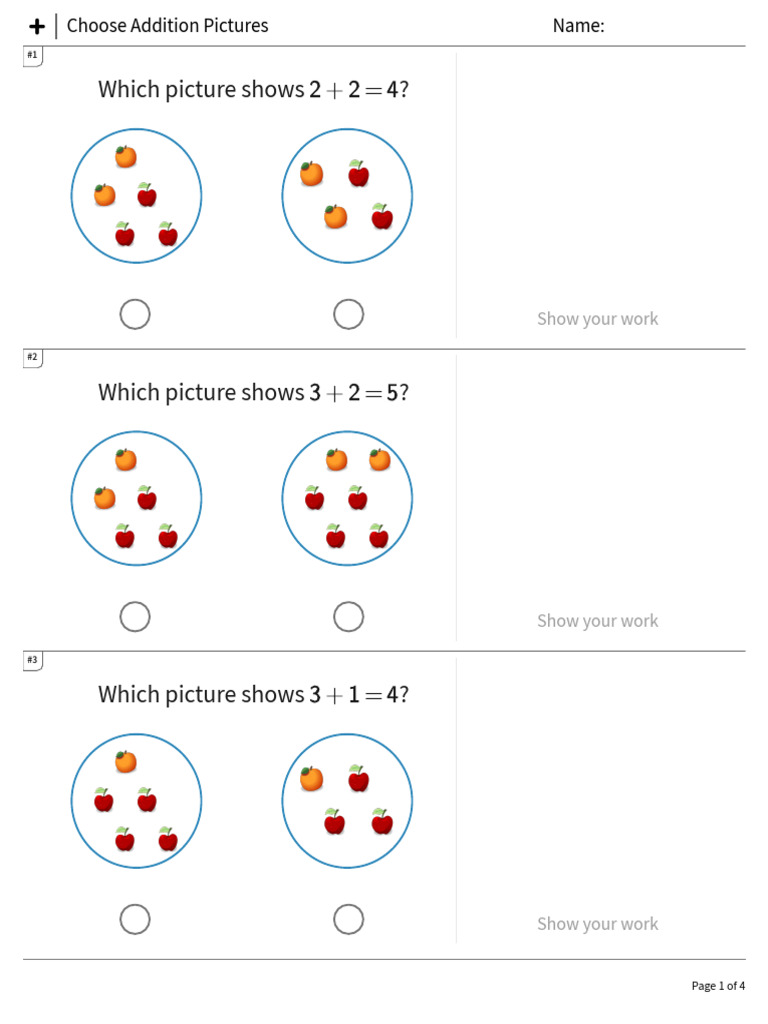 P 30 Choose Addition Pictures | PDF