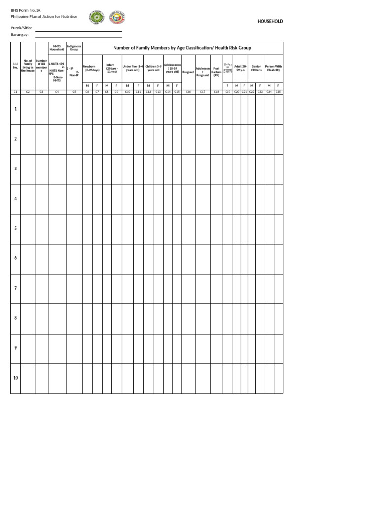 HOUSEHOLD-PROFILE-2025 | PDF | Family | Childhood