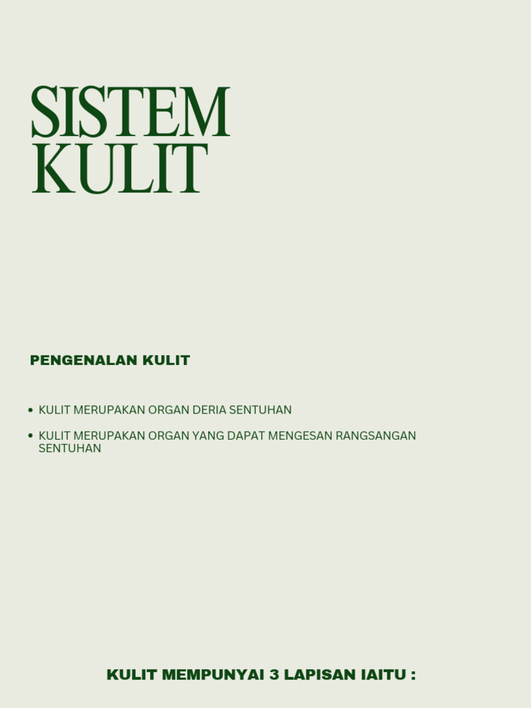 Sistem Kulit PDF | PDF