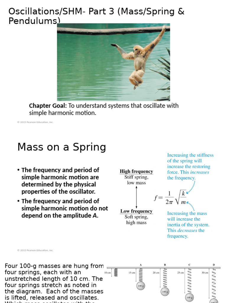 AP1 SHM 3 notes MassSpring_Pendulum | PDF | Oscillation | Pendulum
