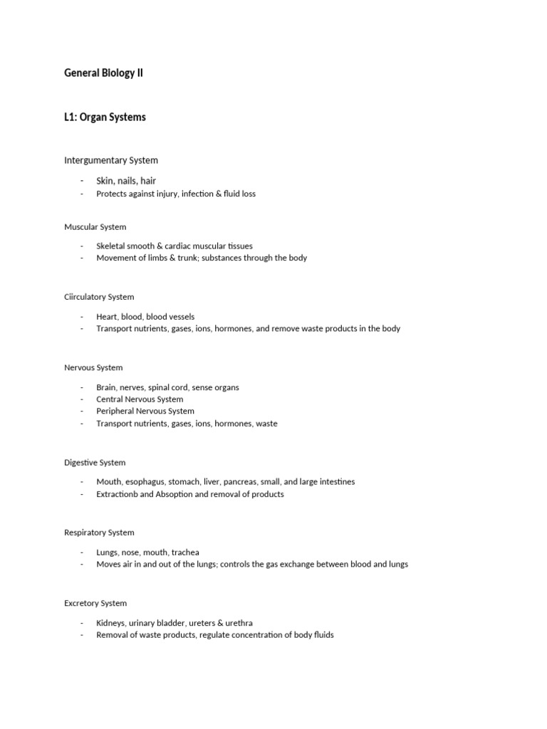 Gen - Bio2 - Notes & Activities | PDF | Menstrual Cycle | Immune System