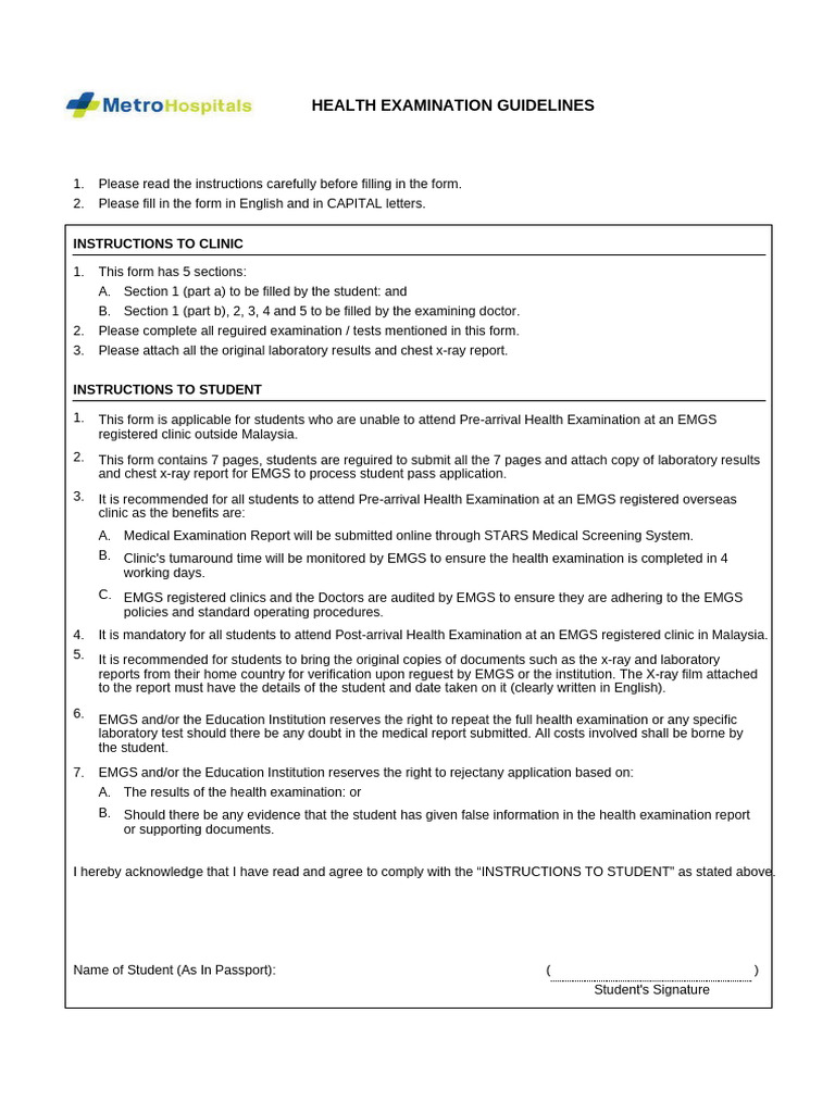 107. Formulir MCU ver English | PDF | Blood Pressure | Physical Examination