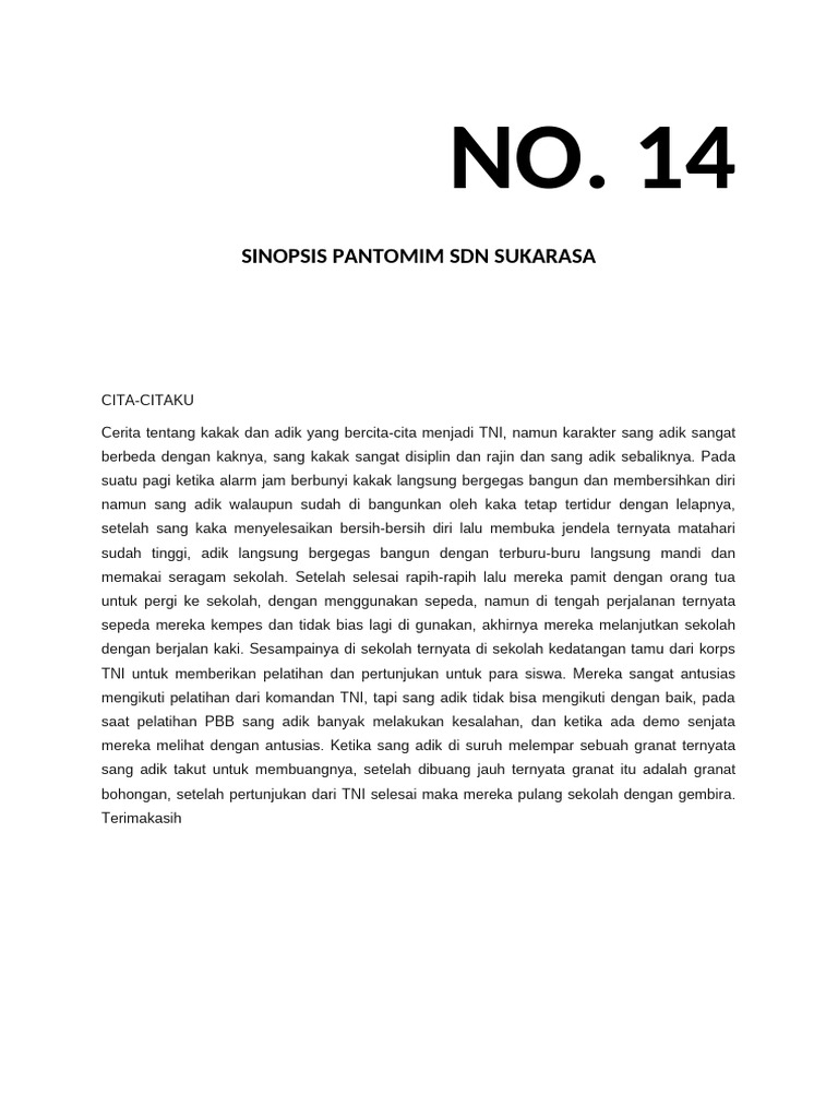 Sinopsis Pantomim | PDF