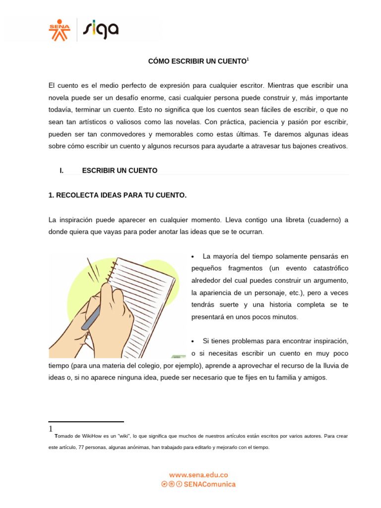 Guía para Escribir un Cuento Creativo | PDF | Cuentos