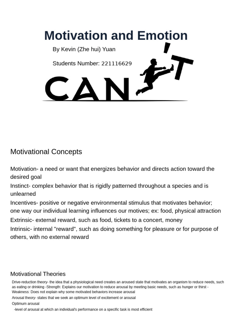 Motivation and Emotion | PDF | Emotions | Motivational