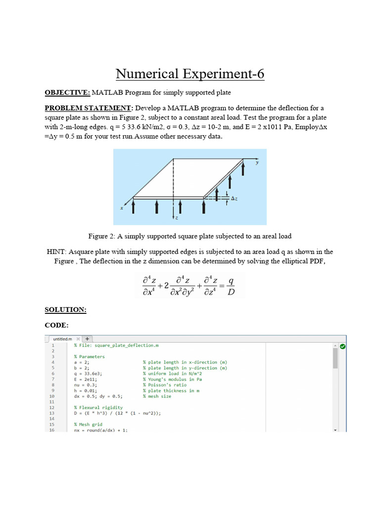 Numerical Experiment-6: Objective: Problem Statement | PDF