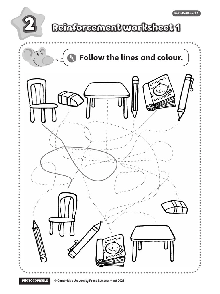 KidsBox Level1 Unit2 Reinforcement Worksheet 1 | PDF