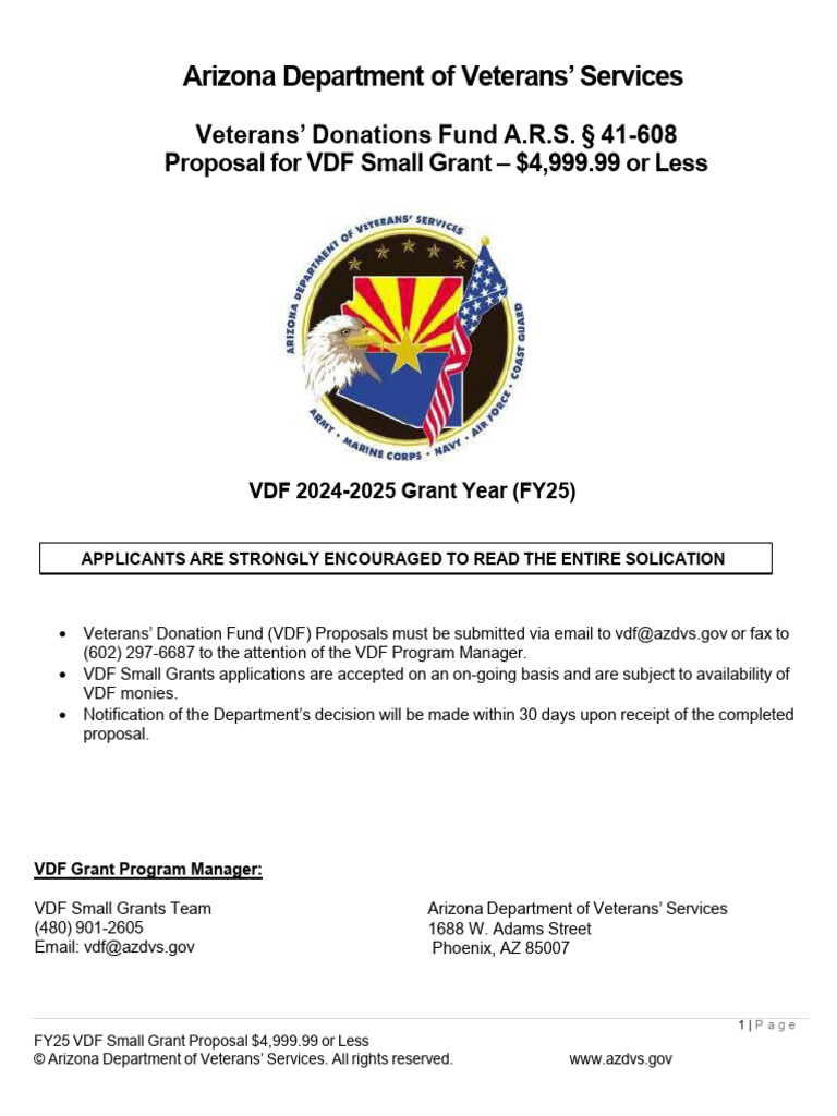VDF Small Grant Application 2024-2025 | PDF | Indemnity | Common Law