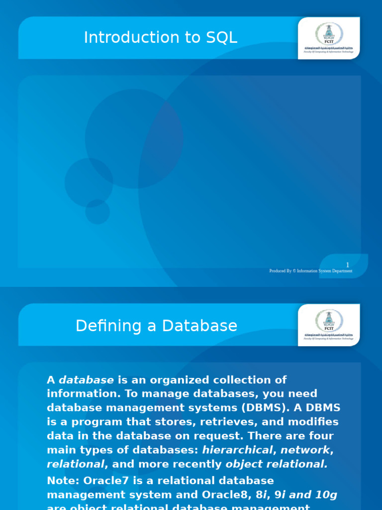 Introduction To SQL | PDF | Databases | Relational Database
