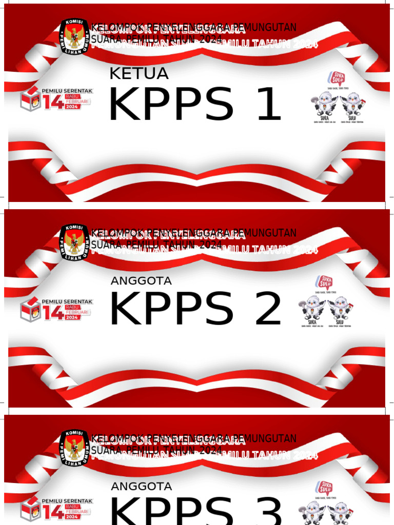 Struktur KPPS Pemilu 2024 | PDF