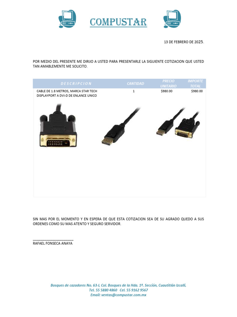 1302 Cable Display | PDF