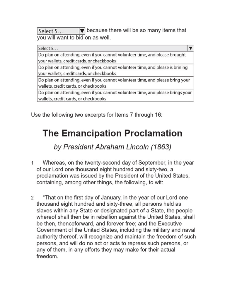 Emancipation Proclamation | PDF | Emancipation Proclamation | Abolitionism
