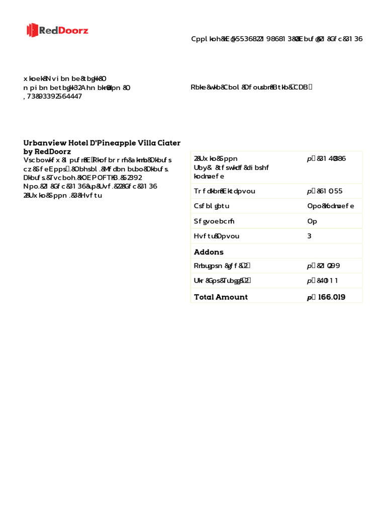 Booking Invoice | PDF