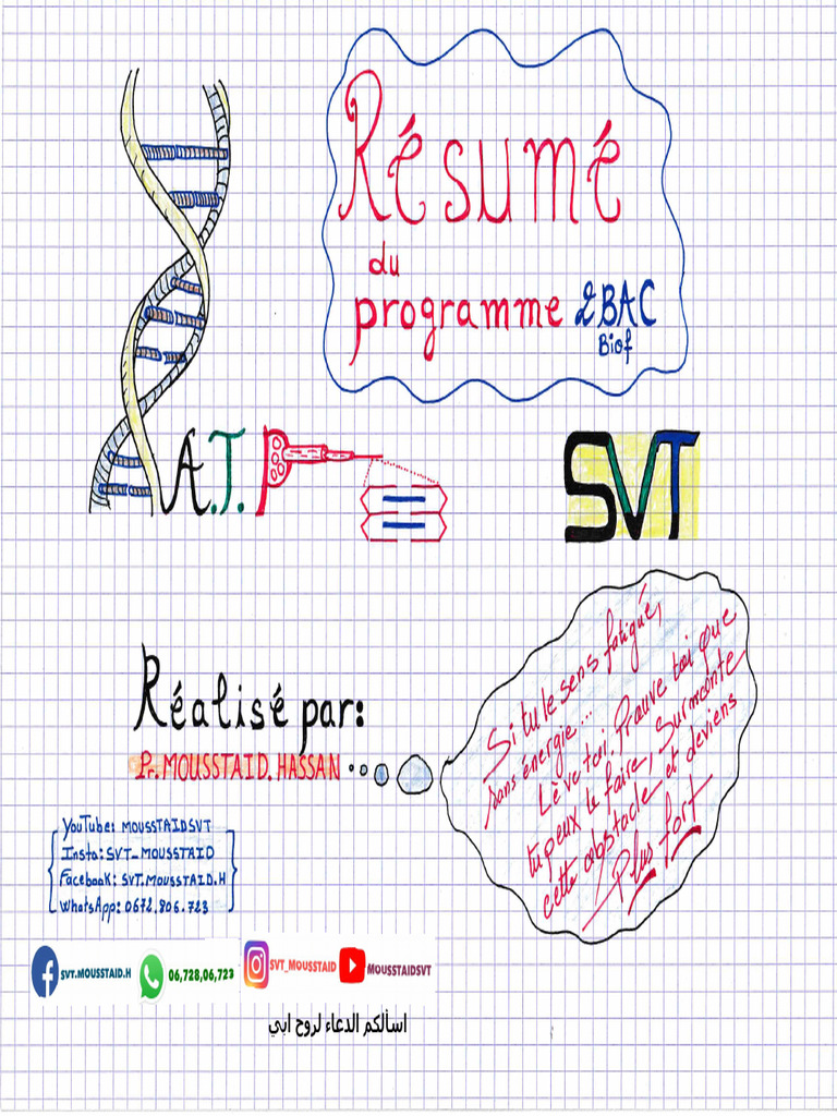 Résumé Du Programme SVT 2 BAC SVT Biof PR Mousstaid - R | PDF