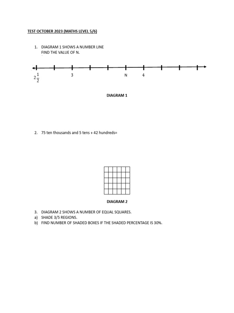 Maths Level 5 or 6 | PDF