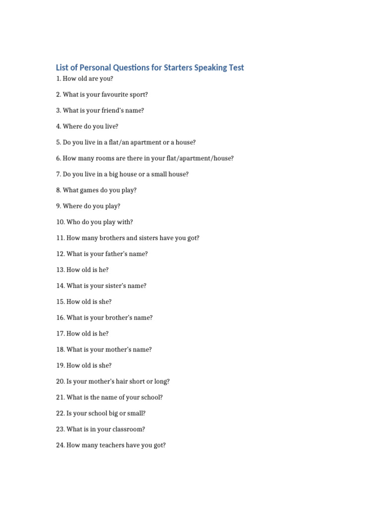 Personal_Questions | PDF