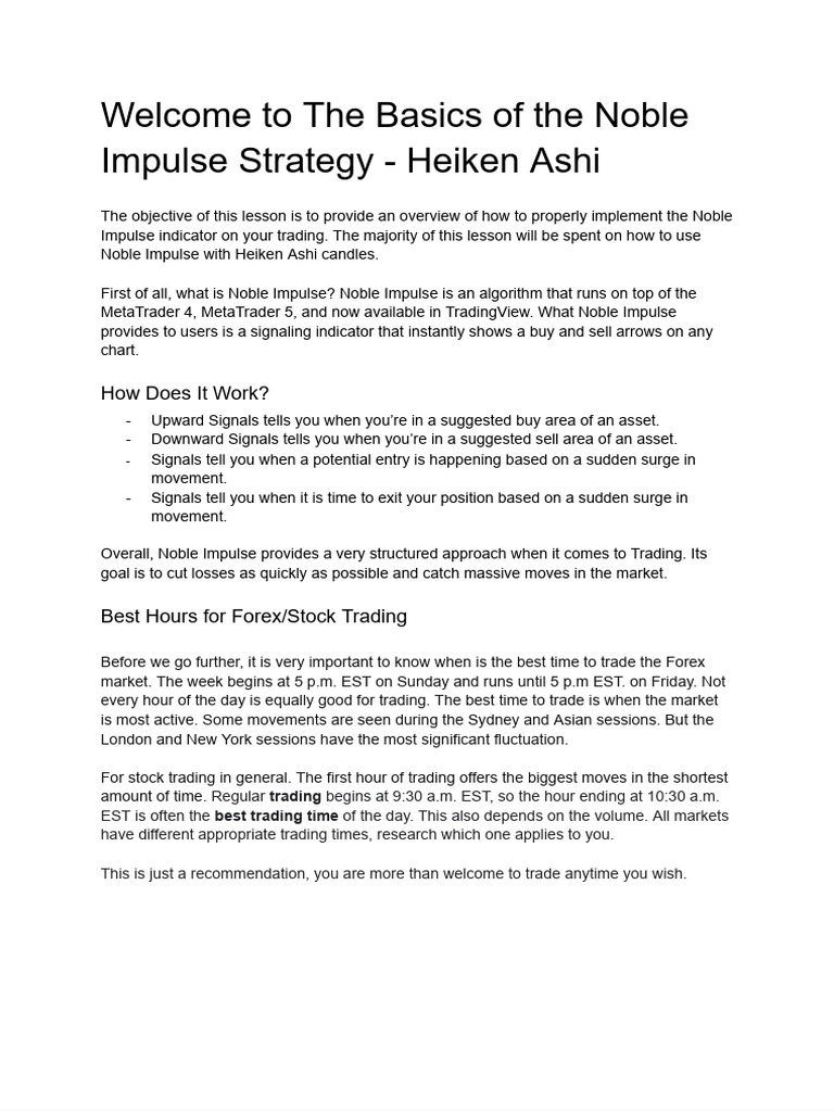 Module #1 Heiken Ashi Strategy | PDF | Technical Analysis