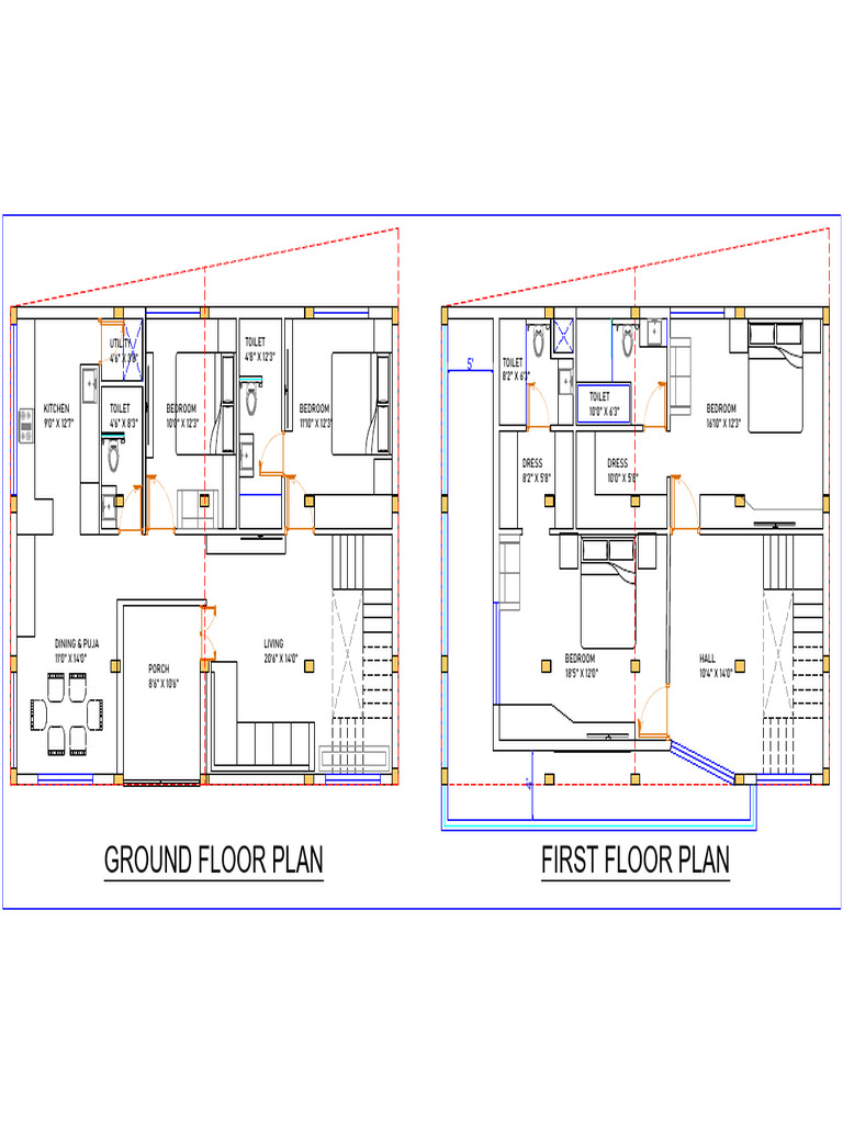 Detailed Ground and First Floor Plan | PDF
