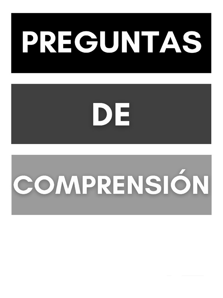 Preguntas de Comprension | PDF