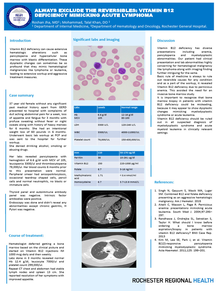 Poster Jha Always Exclude Reversibles | PDF | Anemia | Blood