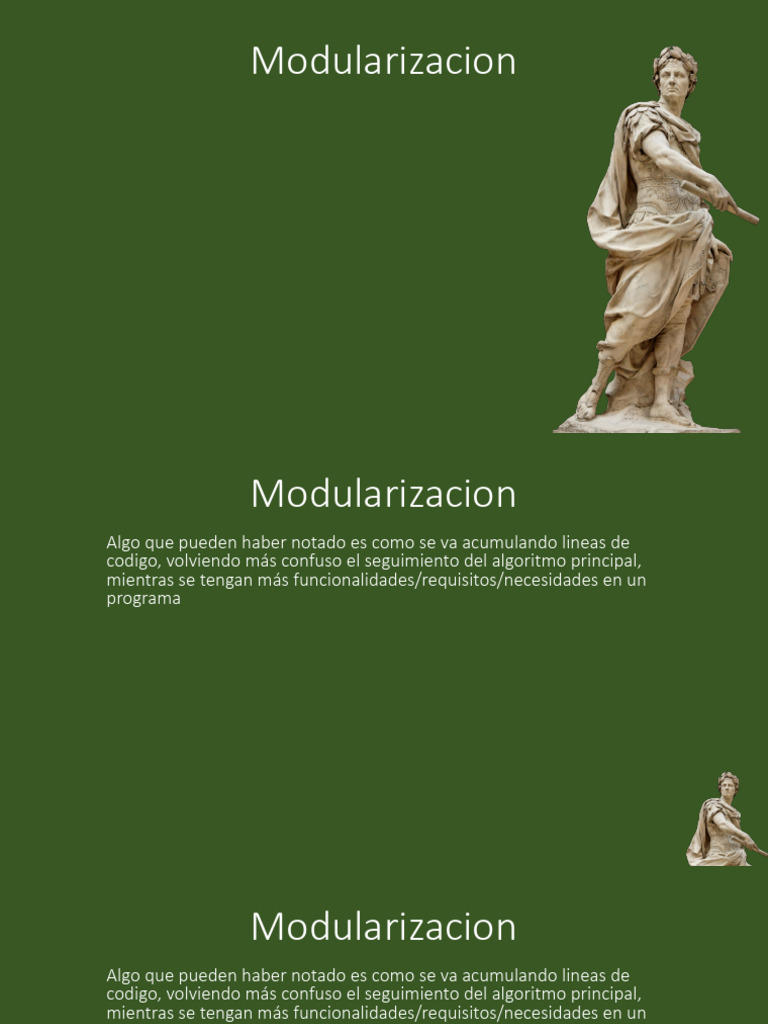 Modularizacion | PDF | Lenguaje de programación | Algoritmos