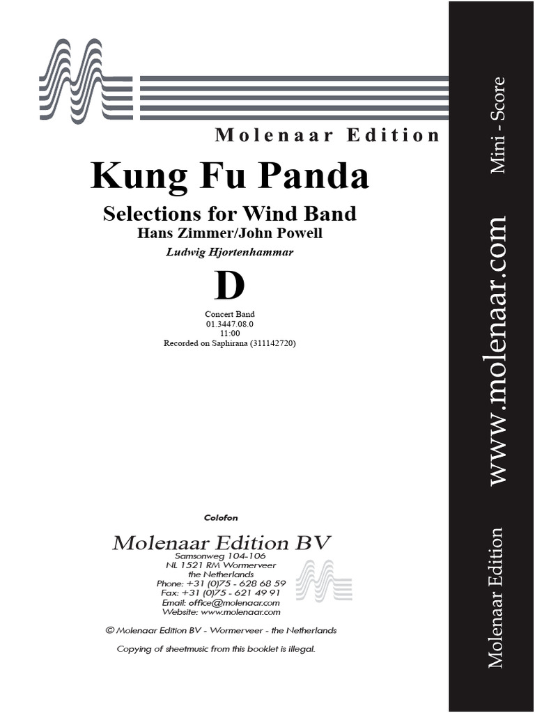 Kunfu Panda SCORE | PDF | Elementary Organology | Music Technology
