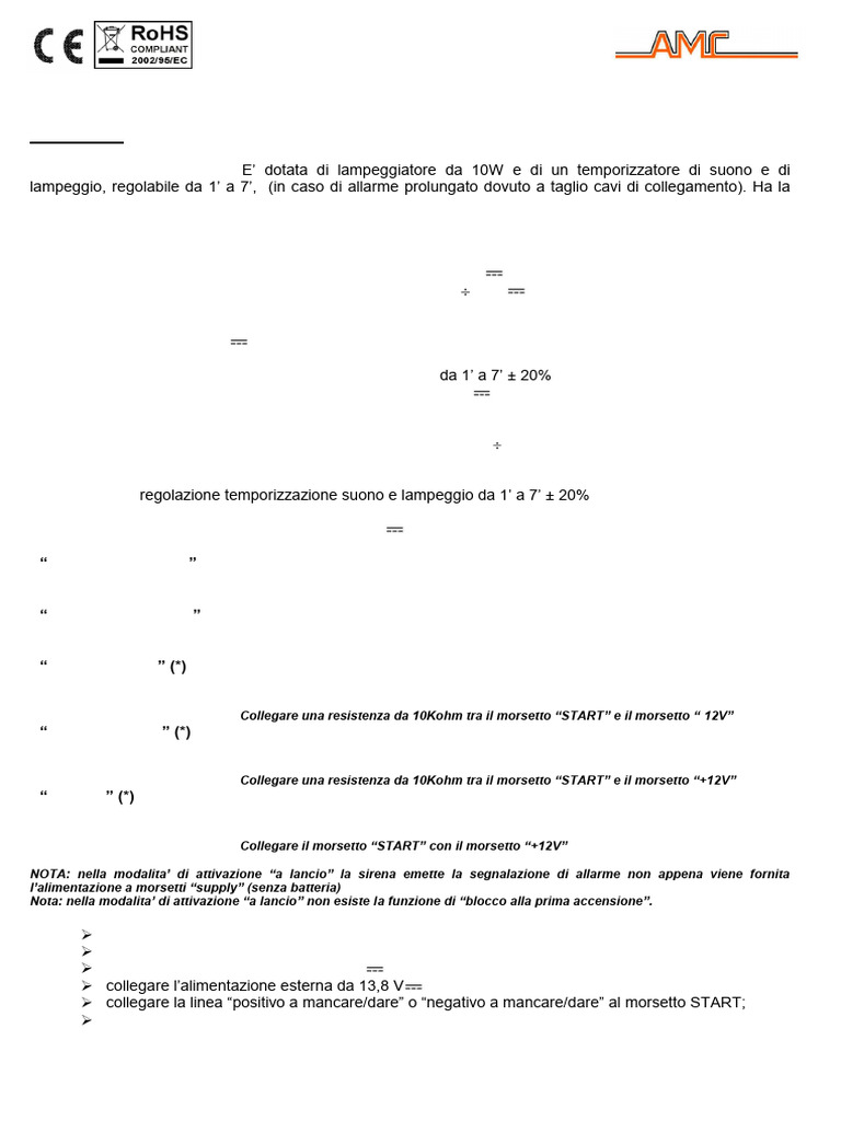 Sirena de Incendiu Bentel SR 135fire | PDF