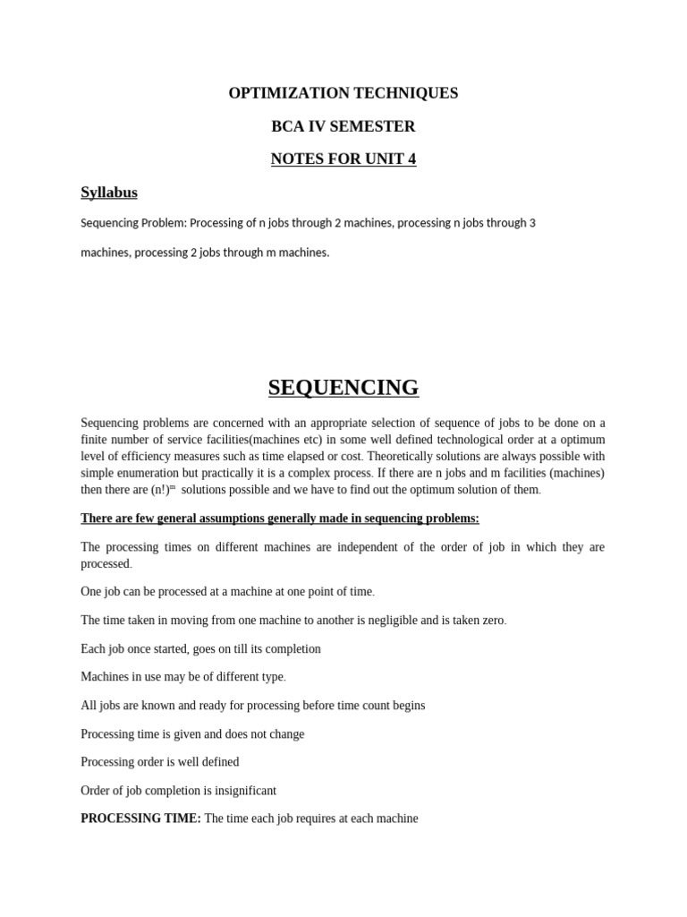 Optimization Techniques Unit 41743837445775 | PDF | Mathematical Optimization | Algorithms