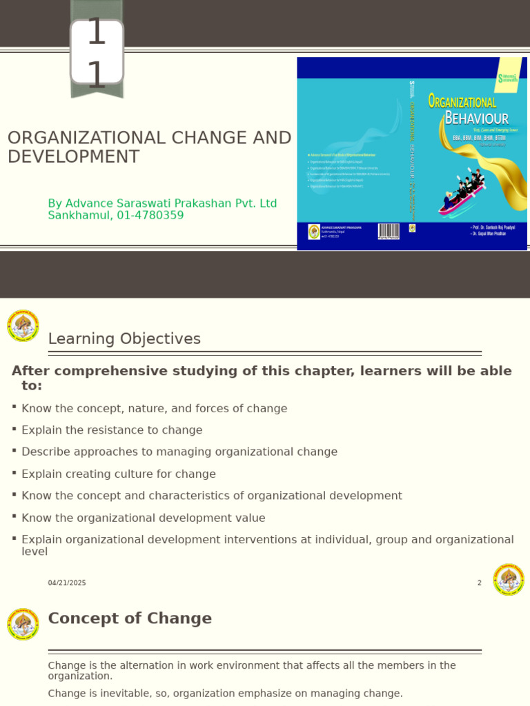 Ch11 Change&Development | PDF | Organization Development | System