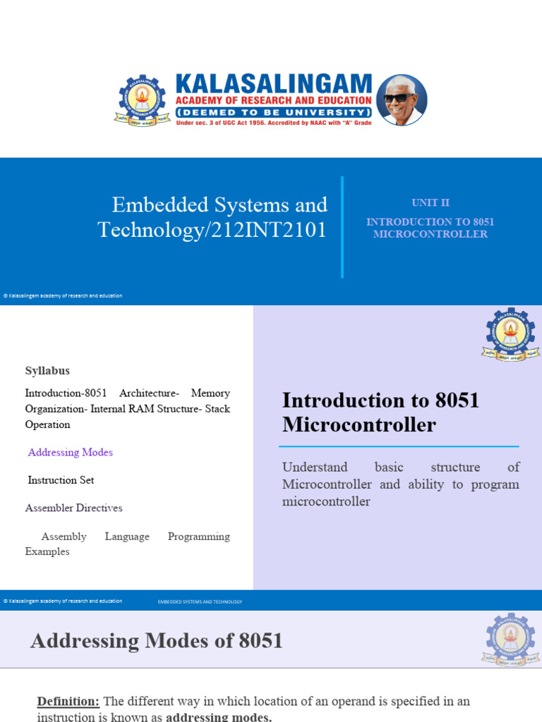 Addressing Modes in 8051 | PDF | Computer Programming | Computer Hardware