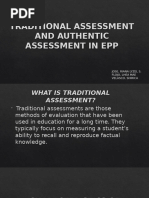 Traditional vs. Authentic Assessments | PDF | Educational Assessment | Intelligence