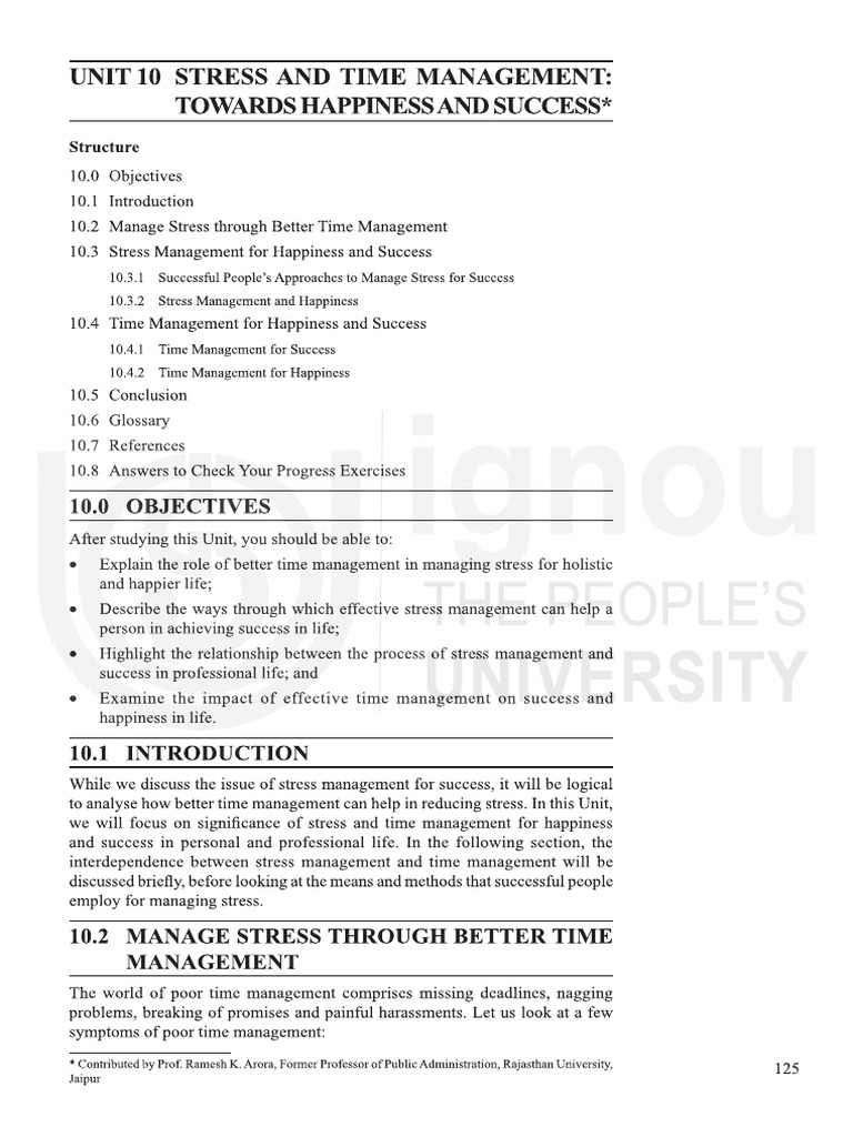 Time and Stress Management | PDF