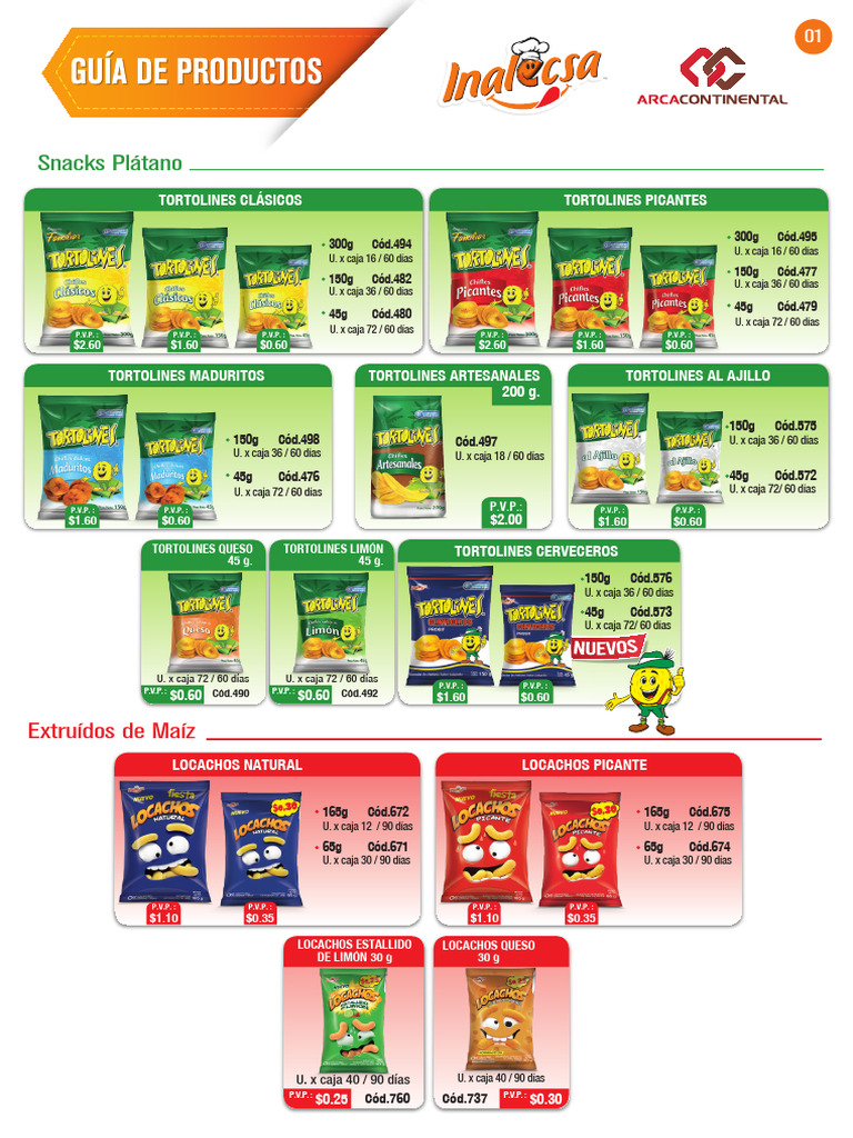 Catalogo Inalecsa 2024 | PDF | Alimentos
