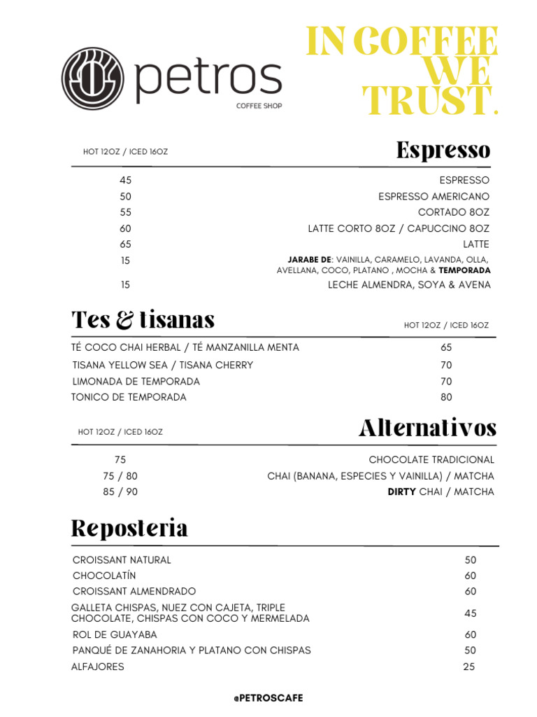 Menú Petros-2 | PDF