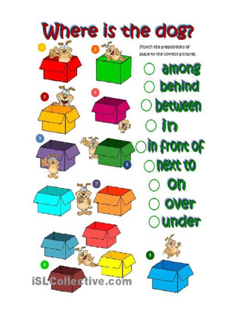 Prepositions of Place | PDF