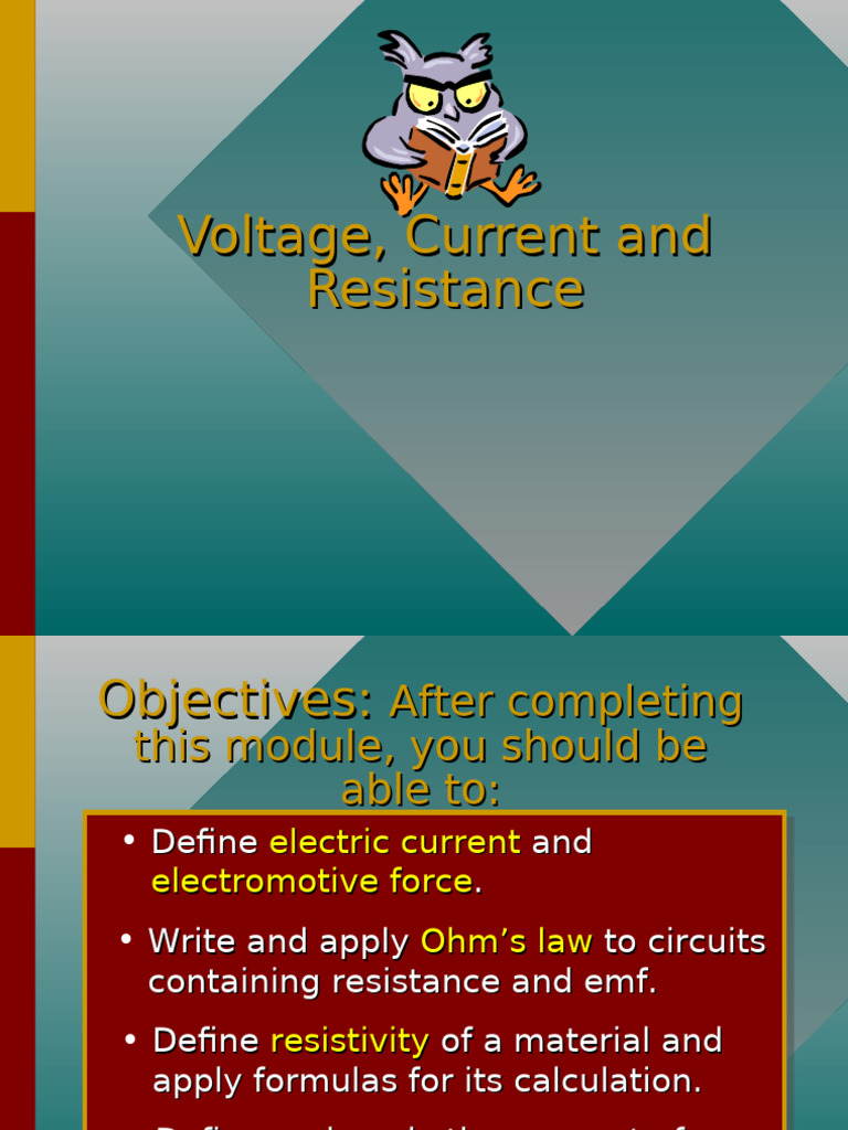 Current and Resistance | PDF | Electric Current | Voltage