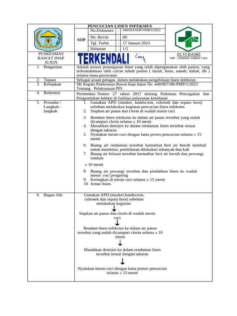 PENCUCIAN LINEN INFEKSIUS | PDF
