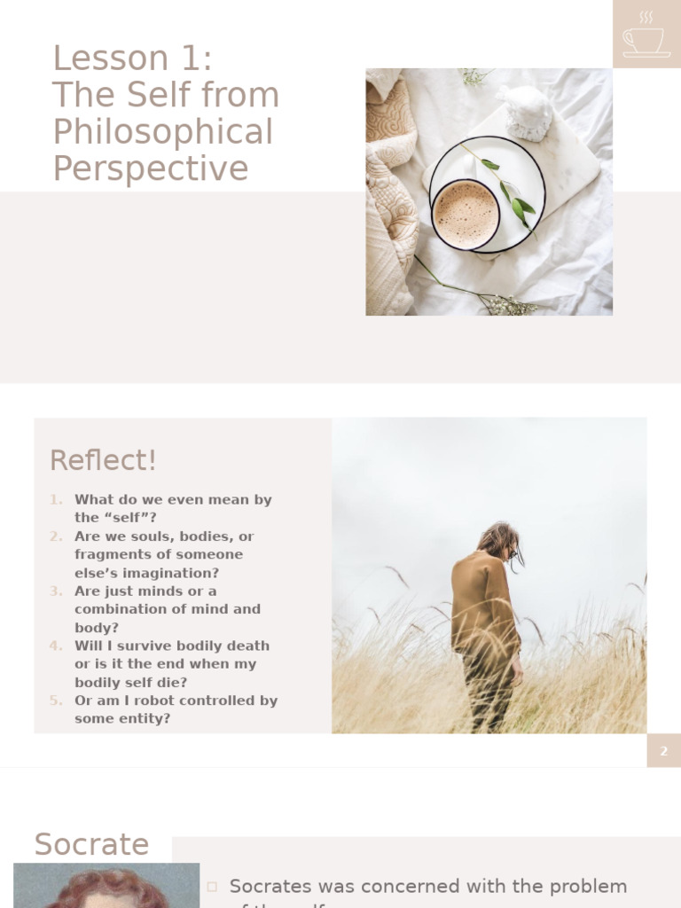 Lesson 1 Philosophical Perspective of Self | PDF | Philosophy Of Self ...