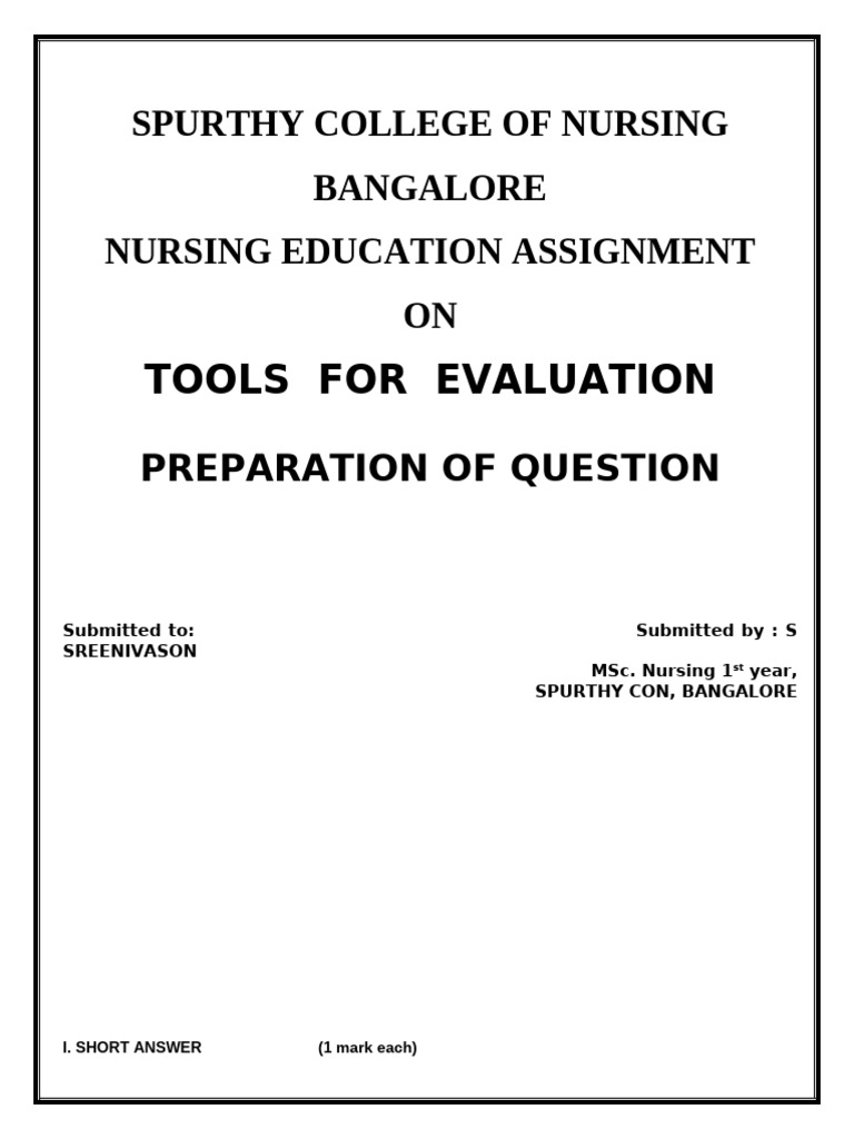 Preparation of Question Paper | PDF | Kidney | Medical Specialties