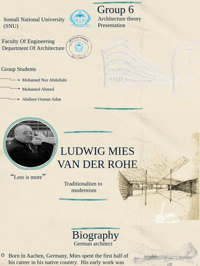 Group 6 Lugwig Mies' Theory Presentation | PDF | The Arts | Style
