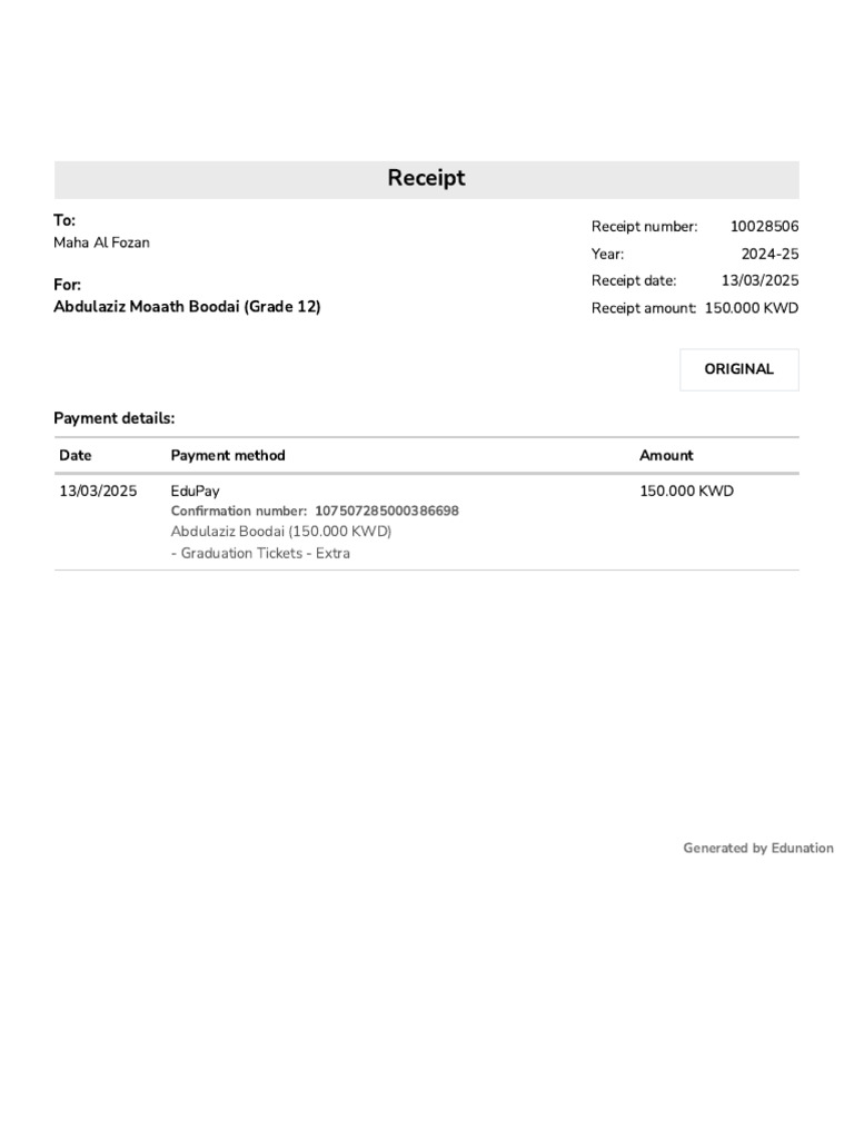 Receipt | PDF
