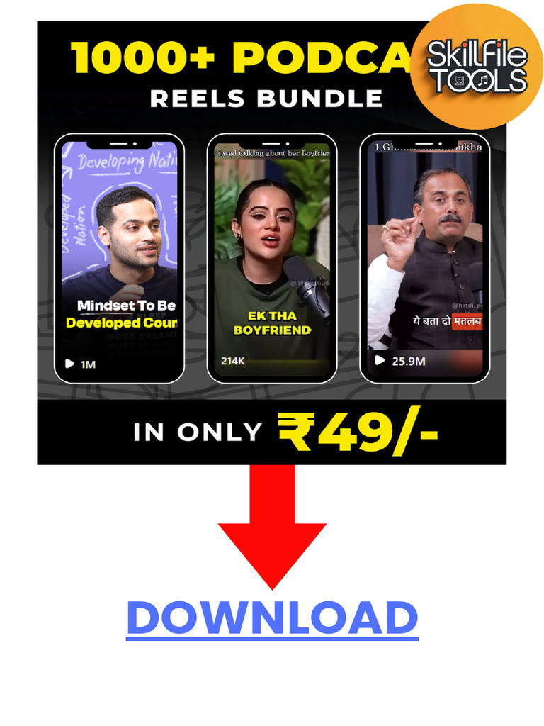 1000+ Podcast Reels Bundle 2025 | PDF